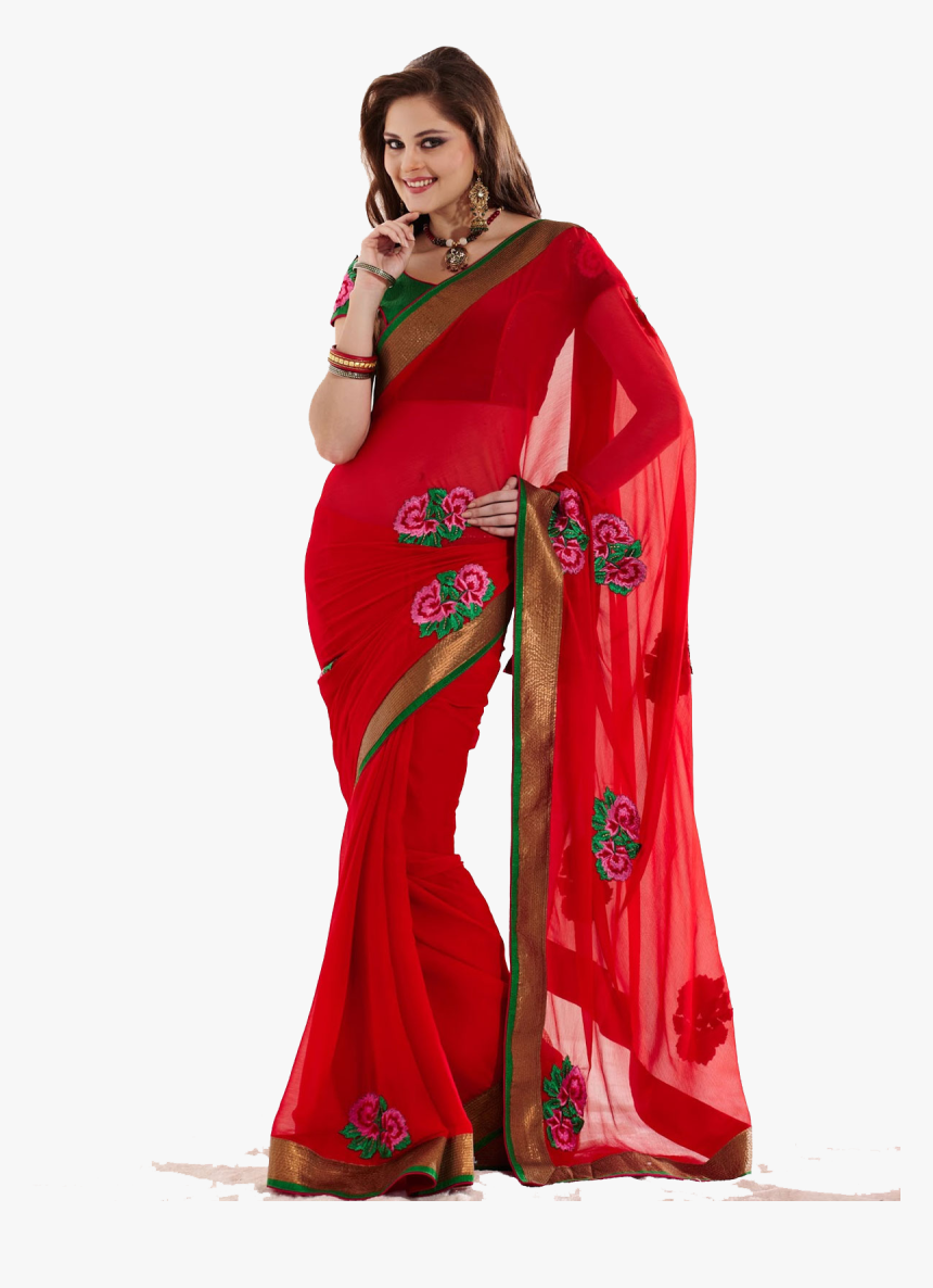 Saree With Girl Png, Transparent Png , Transparent Png Image - PNGitem