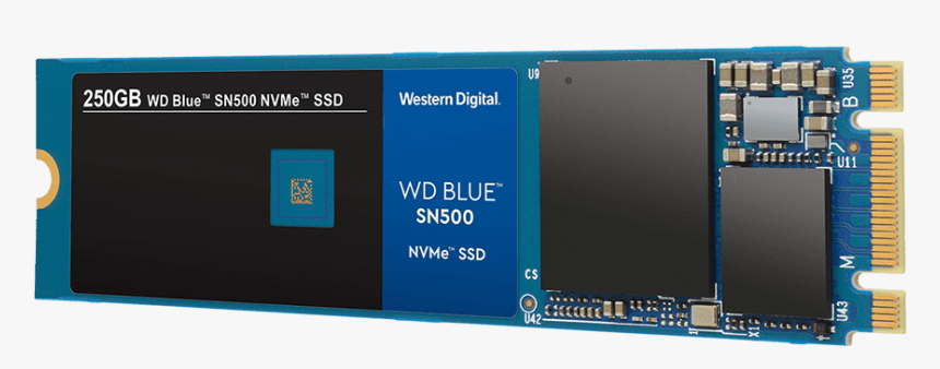 Wd Blue Sn500 Nvme Ssd 250gb - Wd Sn500 Blue Ssd, HD Png Download ...