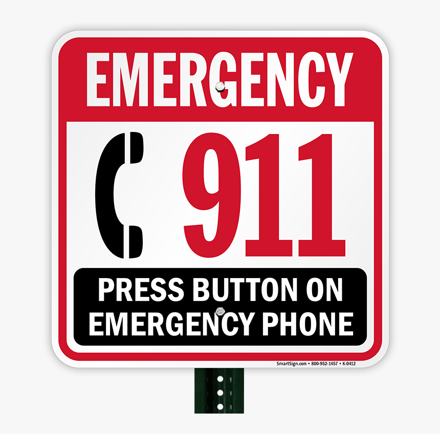 Emergency 911 Press Button Phone Sign - Sign, HD Png Download ...