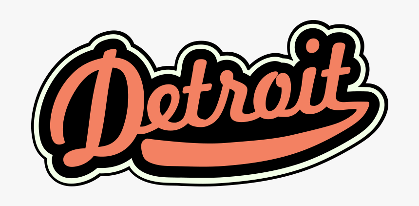 Detroit Retro Style Sign Png Graphic Cave, Transparent Png ...
