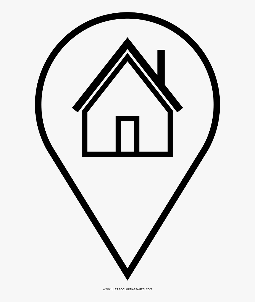 Map Marker Coloring Page, HD Png Download , Transparent Png Image - PNGitem