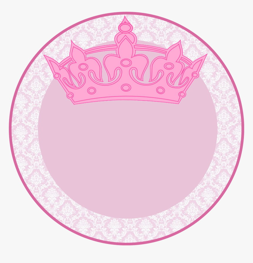 Queen Princess Pink Crown Circle Label Tag Girly Png, Transparent Png ...