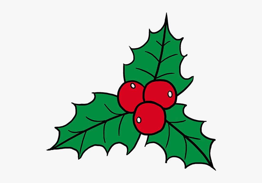 How To Draw Holly, HD Png Download , Transparent Png Image - PNGitem