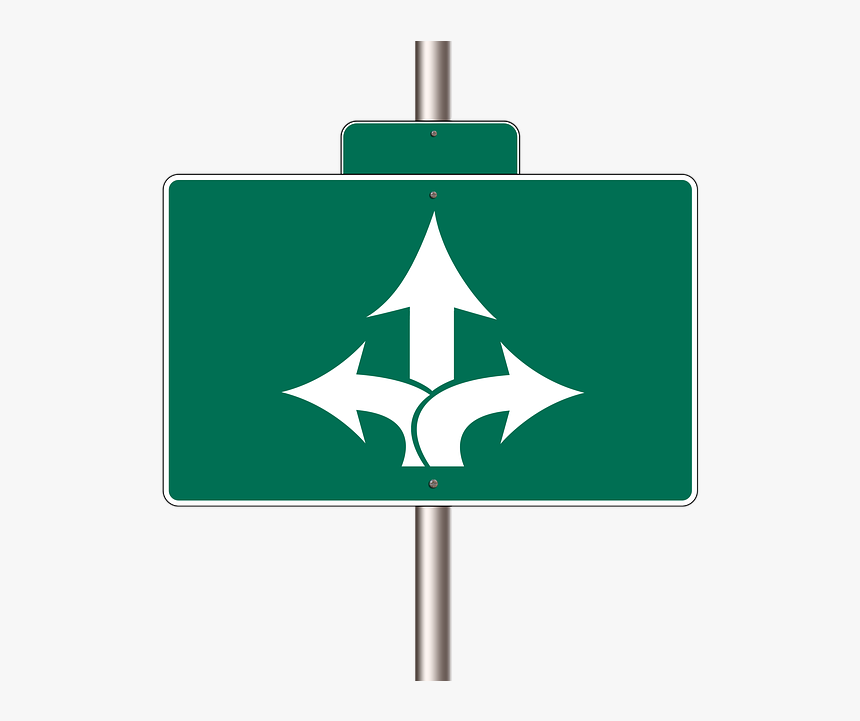 Choice, Direction, Next, Right, Middle, Straight, Road, HD Png Download ...