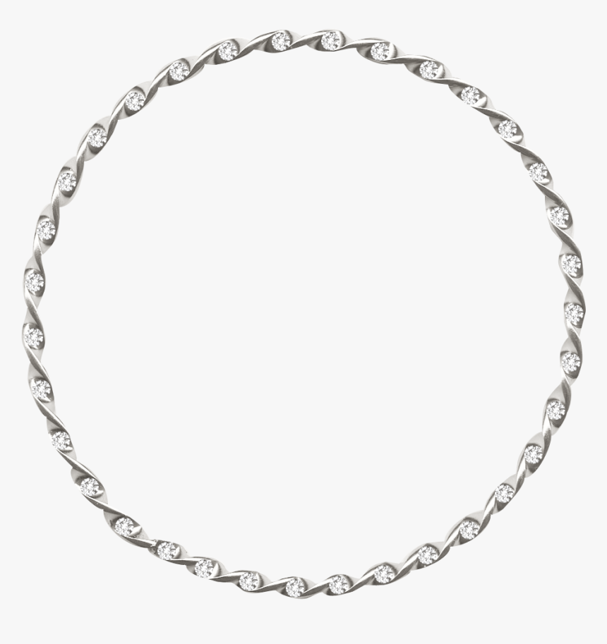 Diamond Simple Designer Border Silver Circular Clipart, HD Png Download ...
