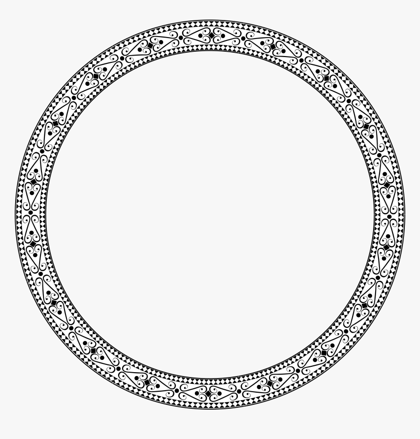 Decorative Ornamental Round Frame Clip Arts, HD Png Download ...