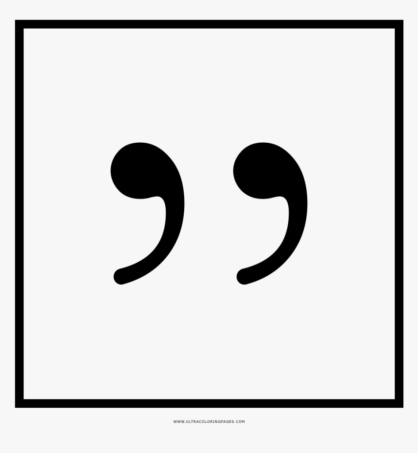 Quotation Marks Coloring Page, HD Png Download , Transparent Png Image ...