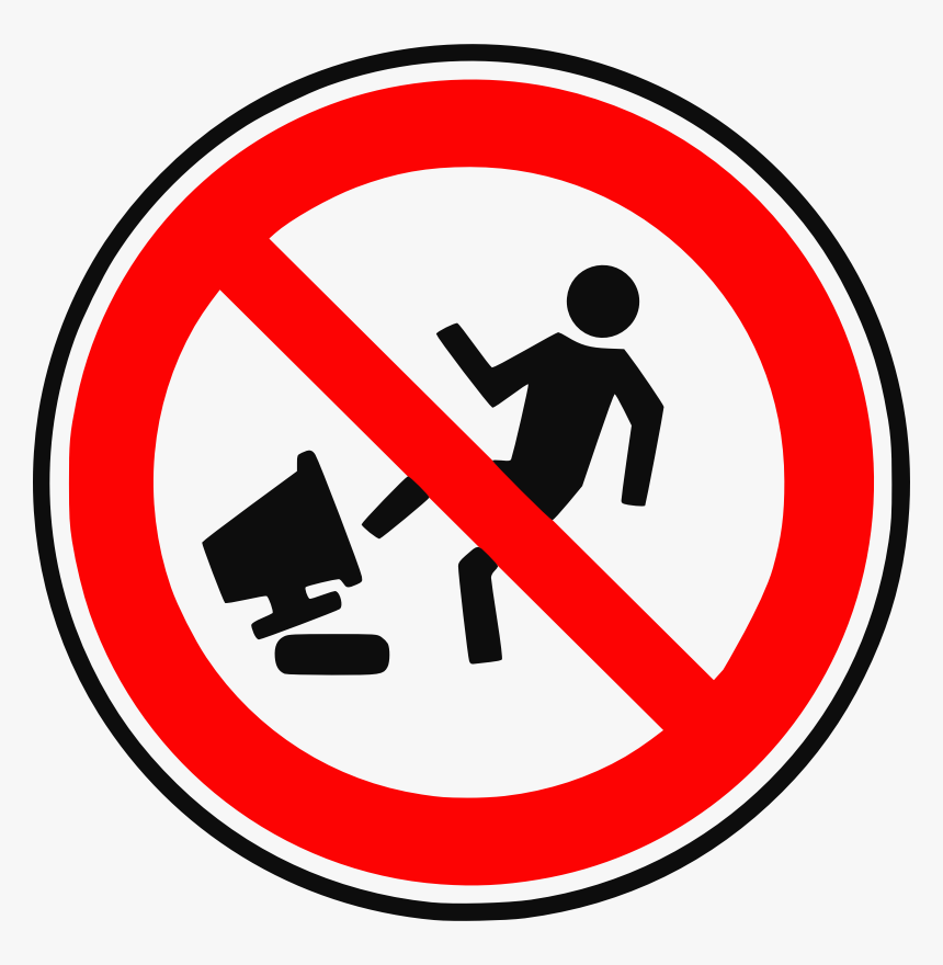 Wrong Device Clipart Icon Png - Do Not Damage The Computer, Transparent ...