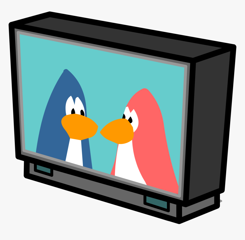 Big Screen Tv Sprite - Flat Screen Cartoon Tv Clipart, HD Png Download ...
