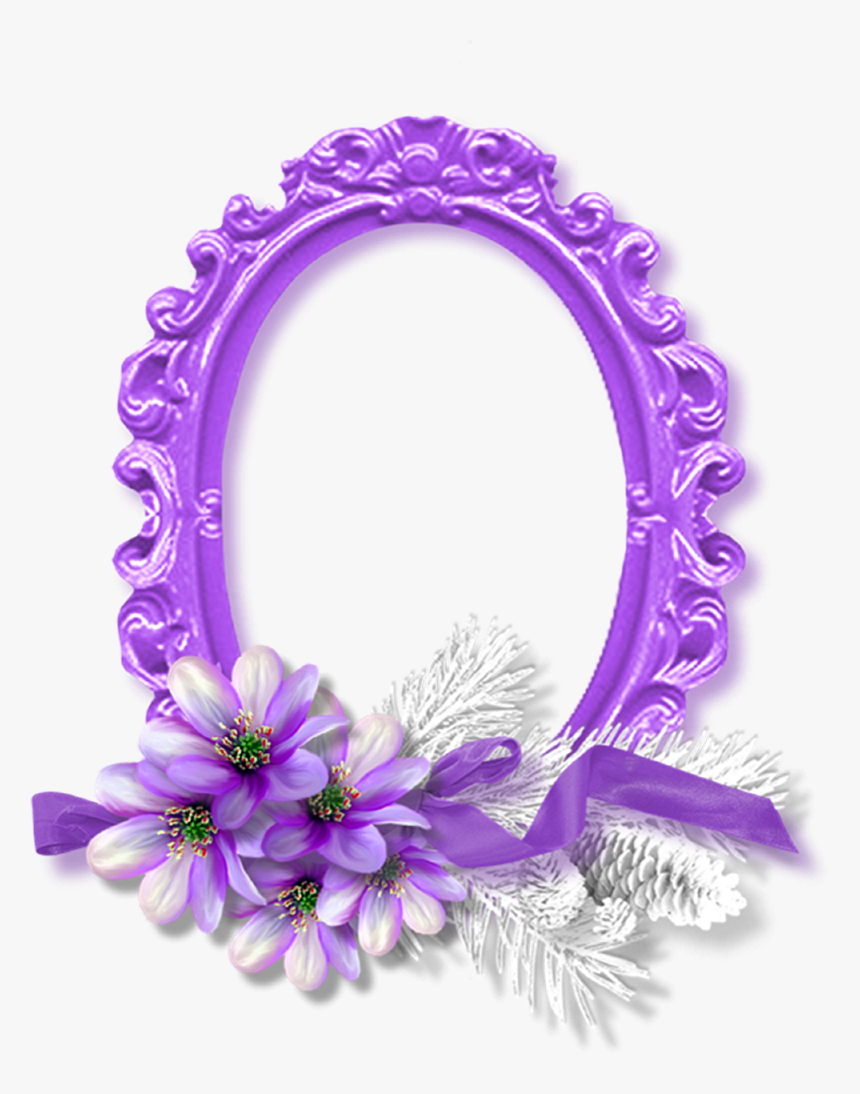 Purple Flower Frame Png