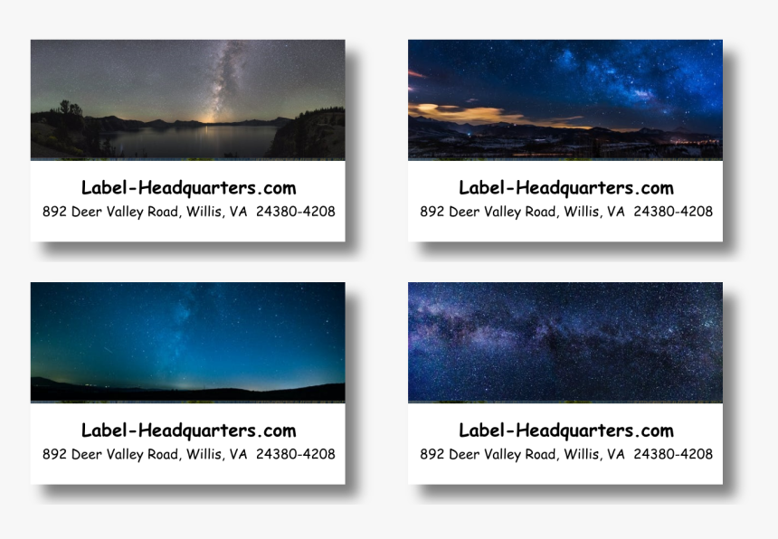 Night Sky Address Labels On Sheets, HD Png Download , Transparent Png ...