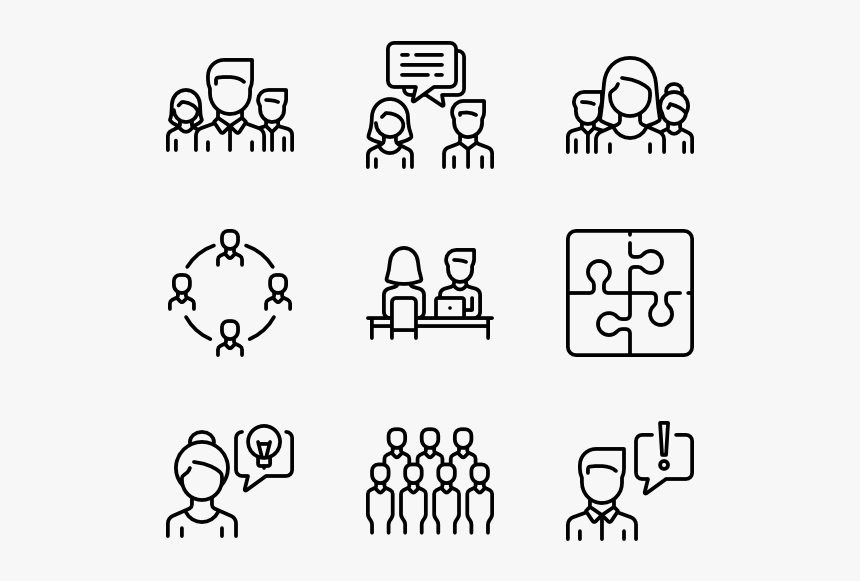Teamwork - Family Line Icon Png, Transparent Png , Transparent Png ...