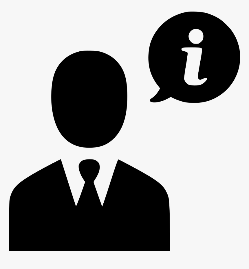 Info Man Help Support Information - Business Icon Png, Transparent Png ...