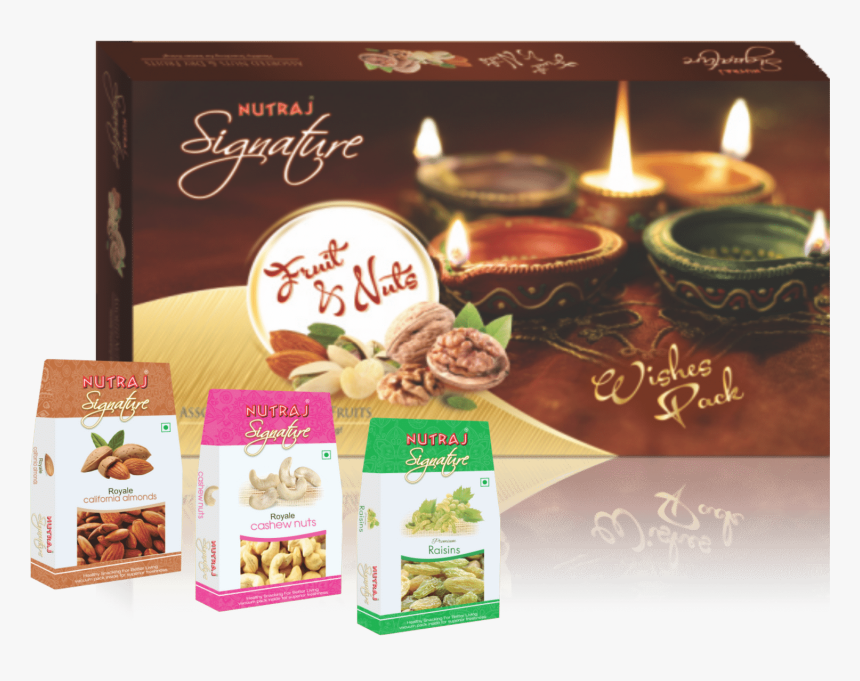 Nutraj Signature 3 Nuts Wishes 600g - Diwali Gift, HD Png Download ...