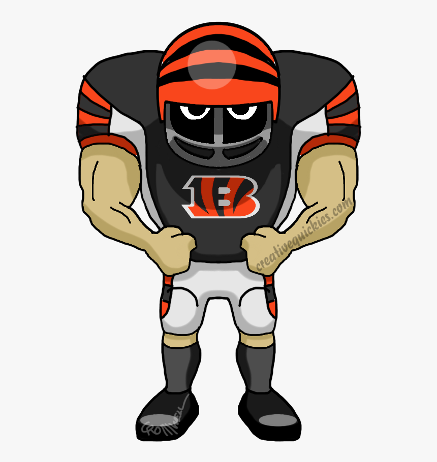 Cincinnati Ohio Bengals - Cartoon Eagles Football Player, HD Png ...