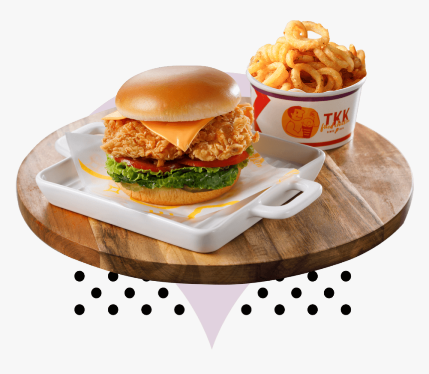Tkk Chicken Sandwich Deluxe Large - Junk Food, HD Png Download ...