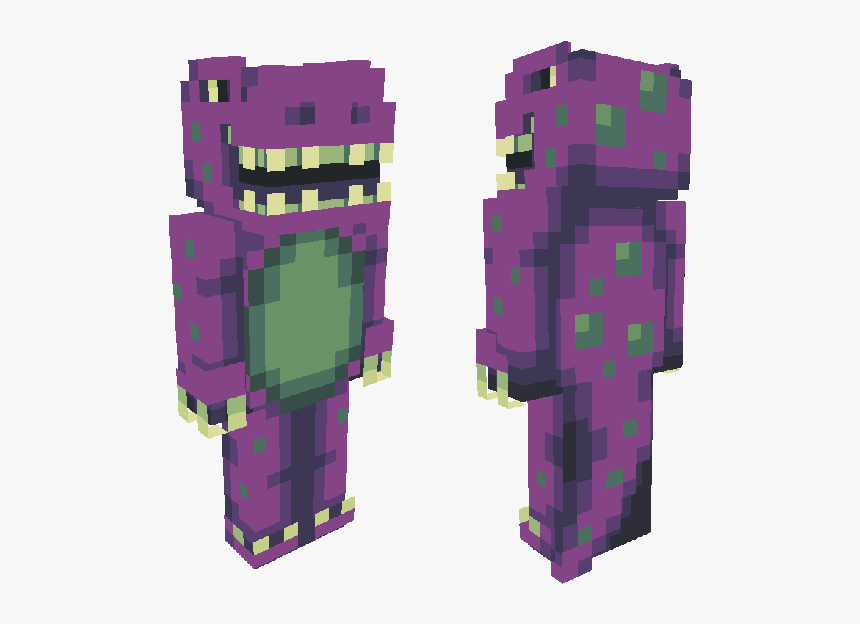 Evil Barney Minecraft, HD Png Download , Transparent Png Image - PNGitem