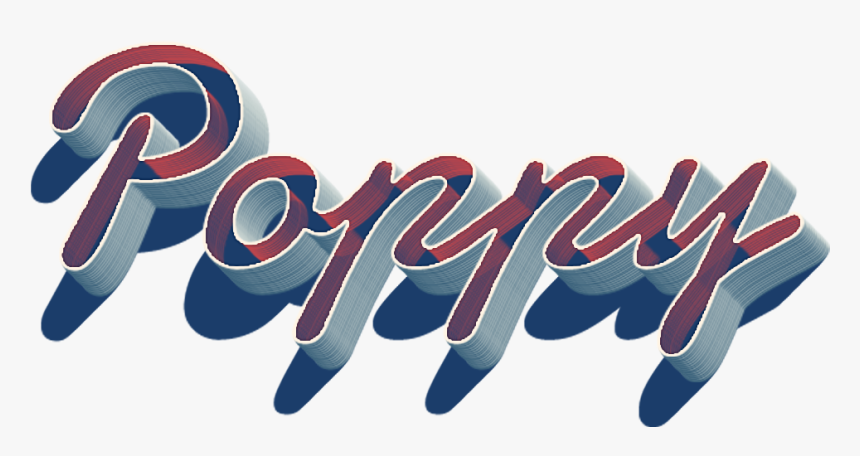 Poppy 3d Letter Png Name - Graphic Design, Transparent Png ...