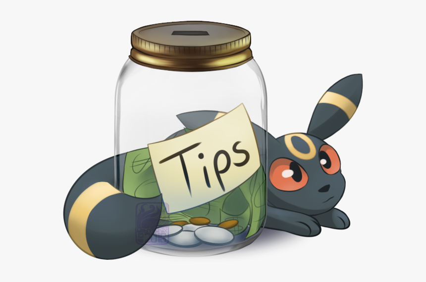 Umbreon Tip Jar - Cartoon Tip Jar, HD Png Download , Transparent Png ...