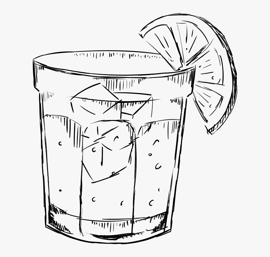 Black And White Cocktails Clipart