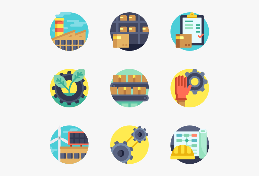 Factory Flat Icon Pack, HD Png Download , Transparent Png Image - PNGitem