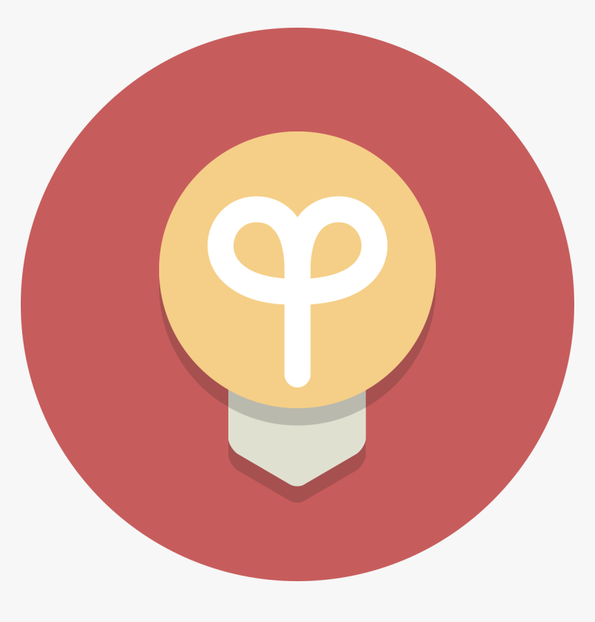 Circle Icons Lightbulb - Light Bulb Round Icon, HD Png Download ...