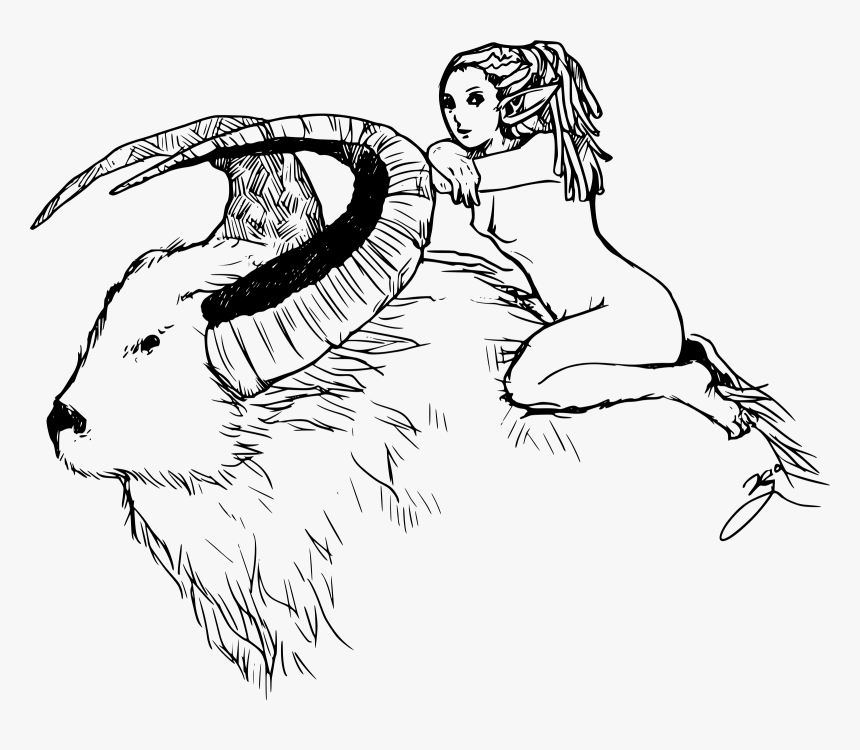 Fantasy Beast And Lady Clip Arts - Cartoon, HD Png Download ...