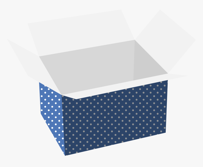Blue Polka Dot Cardboard Box Clip Arts - Nice Box Clipart, HD Png ...