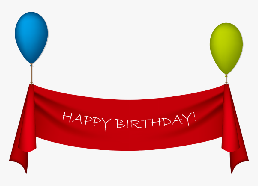 Birthday Ribbon Greeting Card Clip Art - Happy Birthday Banner Png ...