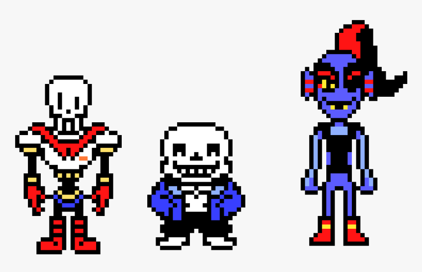 Papyrus, Sans, And Undyne - Sans Sprite Png, Transparent Png ...