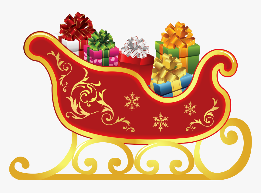 28 Collection Of Sleigh Clipart Transparent - Christmas Sleigh Clipart ...