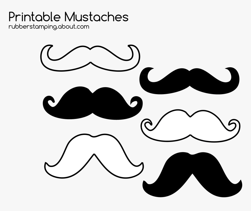 Printable Mustache Clipart, HD Png Download , Transparent Png Image ...