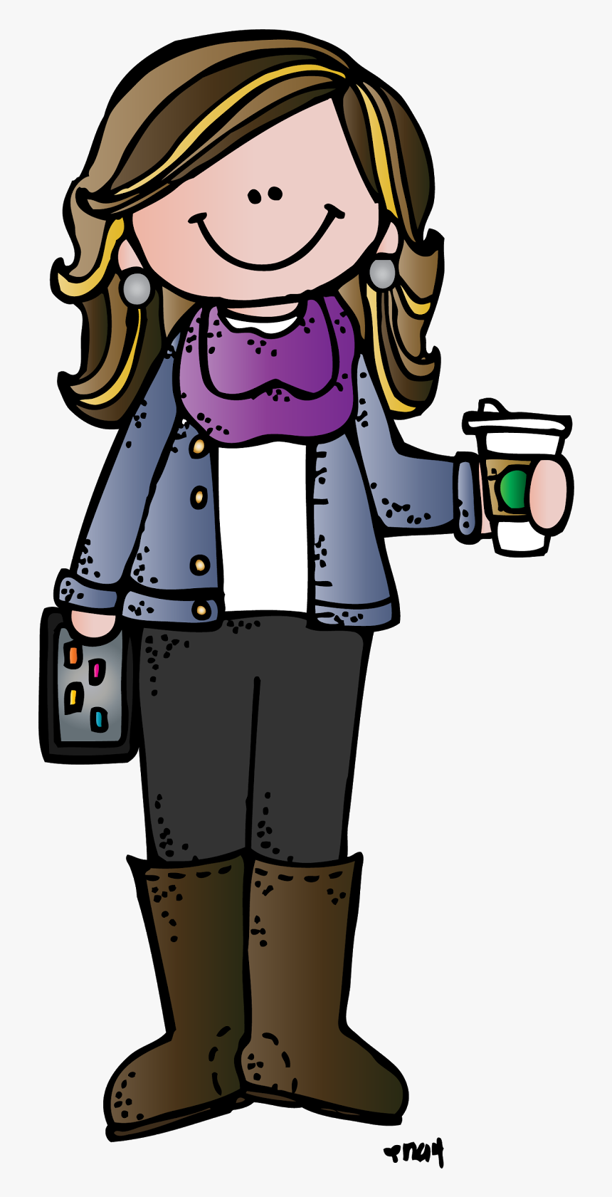 Melonheadz Teacher Brown Hair - Teacher Melonheadz Clipart, HD Png ...