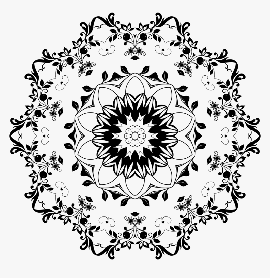 Flourish Floral Flower Free Picture - Wu Tang Black And White Logo, HD ...