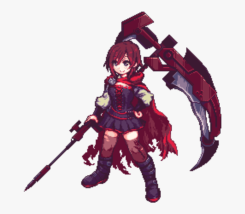 Rwby Ruby Pixel Art, HD Png Download , Transparent Png Image - PNGitem
