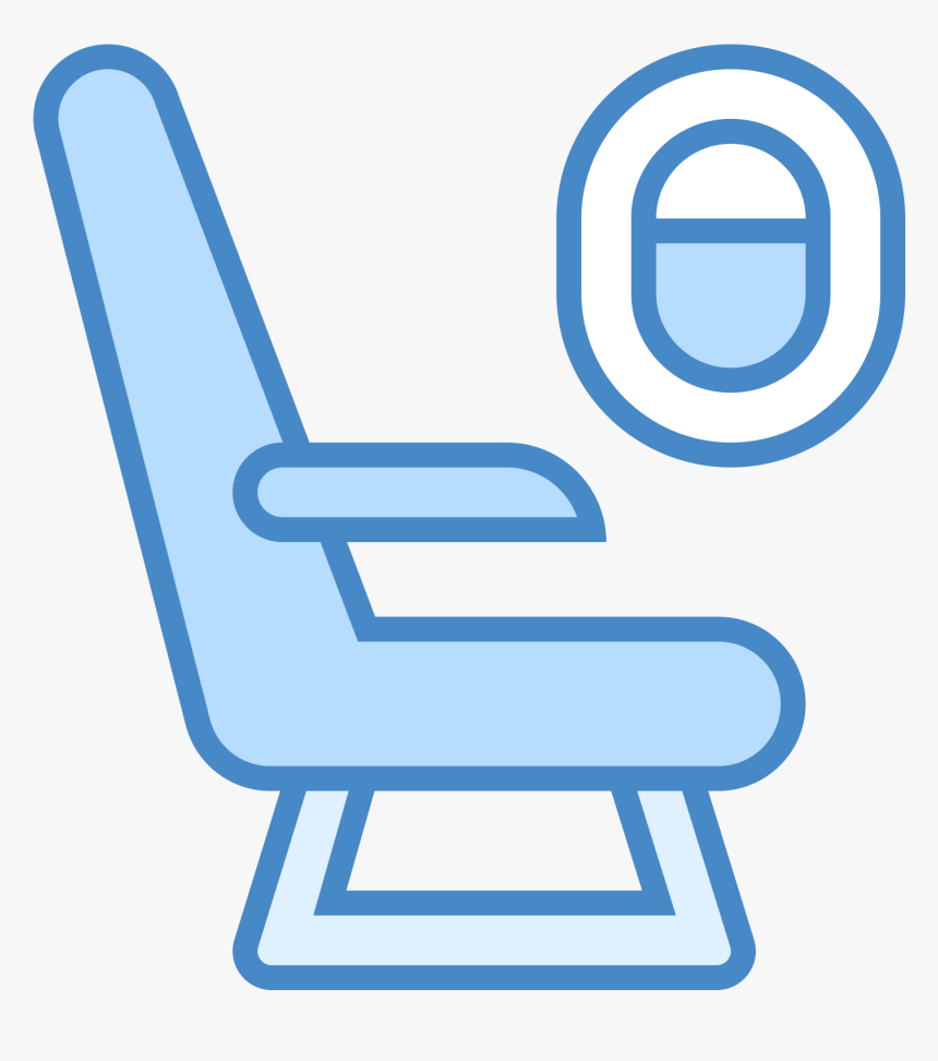 Airplane Clipart Chair - Airline Seat Icon, HD Png Download ...