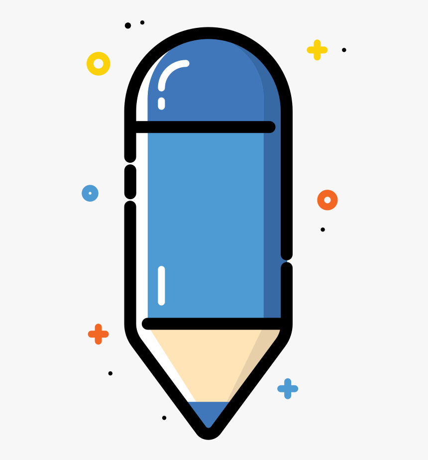Pencil Blue Icon - School Icons Vectors Png, Transparent Png ...