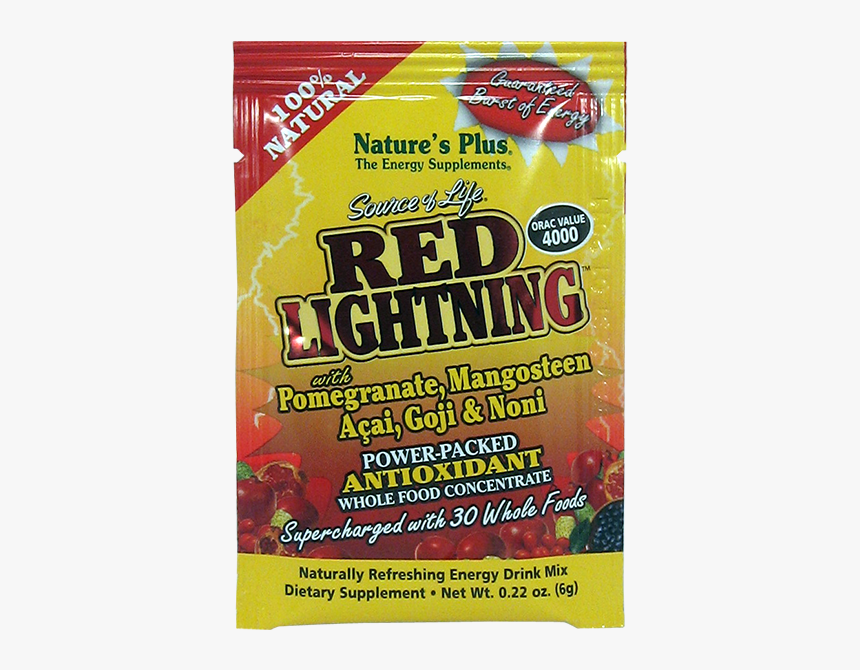 Natures Plus Source Of Life Red Lightning Packet 1, HD Png Download ...