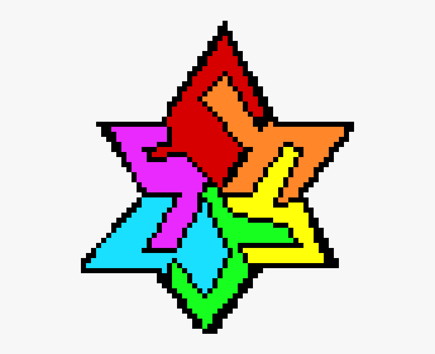 Rainbow Star Pixel Art, HD Png Download , Transparent Png Image - PNGitem