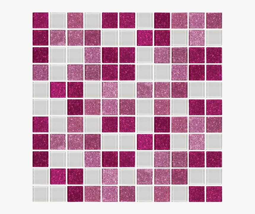Pink, Raspberry Glitter And White Glass Tile Mix - Tile, HD Png ...