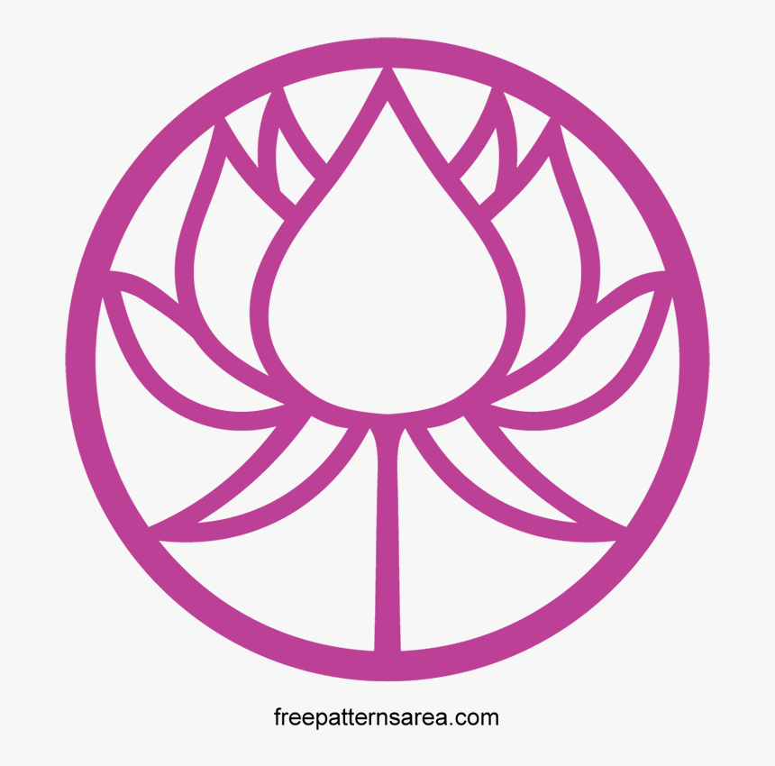 Lotus Flower Circle Design, HD Png Download , Transparent Png Image ...