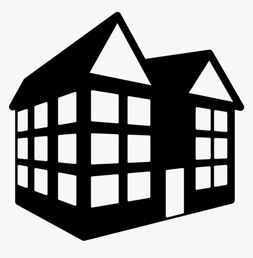 Sloping Roof Buildings - Transparent Office Building Icon, HD Png ...