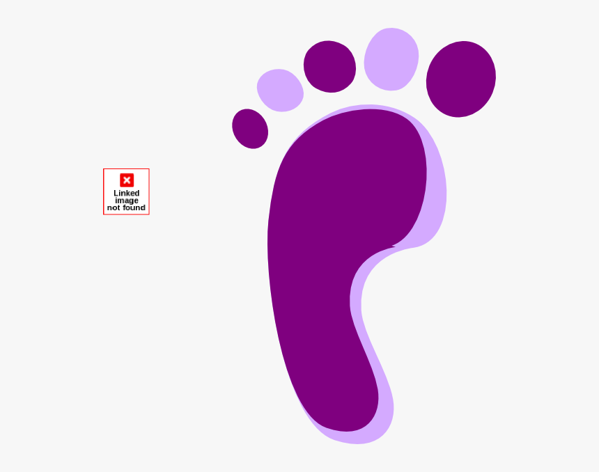 Purple Left Footprint Clip Art - Purple Baby Feet Clip Art, HD Png ...