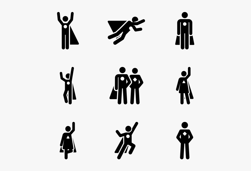 Superhero - Superpower Silhouette Icon Png, Transparent Png ...