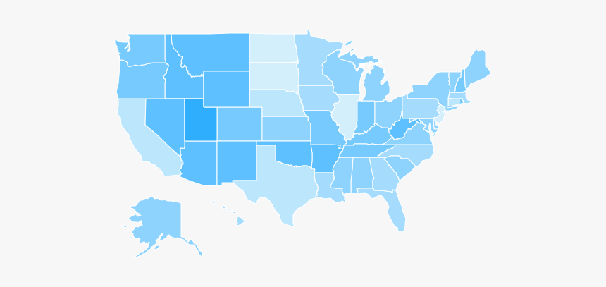 Depression By State - Common Core States 2019, HD Png Download ...