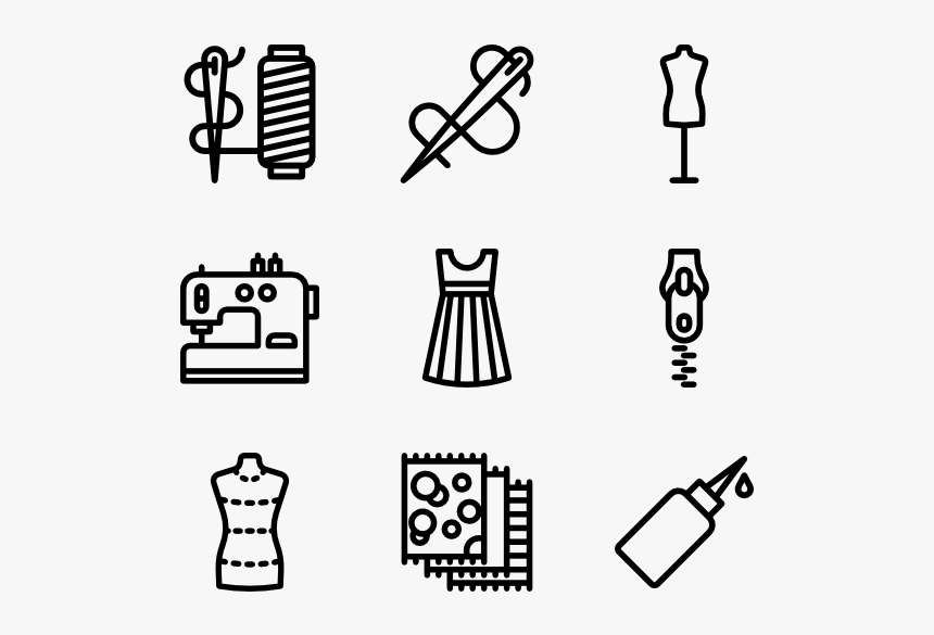 Sewing Elements - Sewing Icon, HD Png Download , Transparent Png Image ...