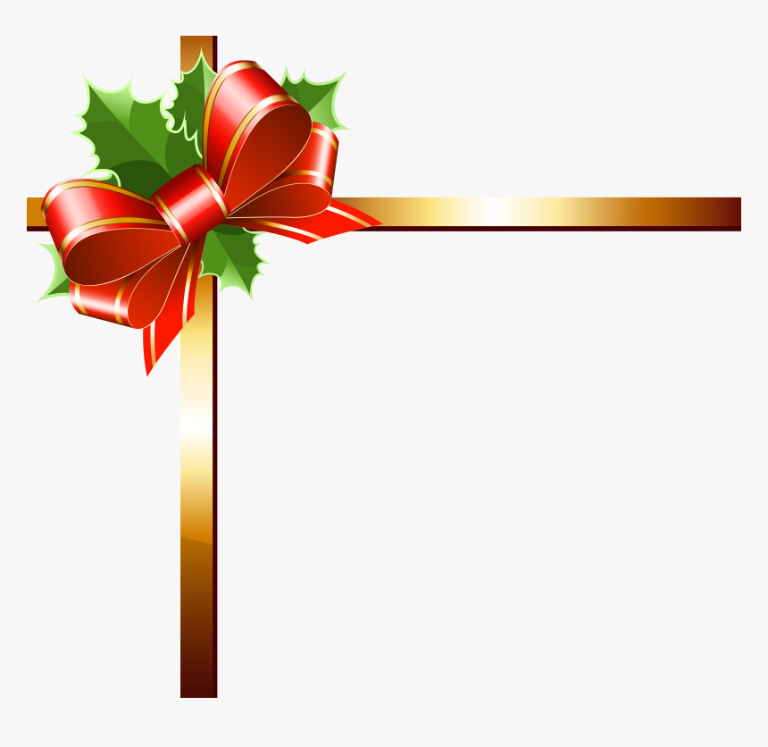 Ribbon Clipart Christmas - Christmas Gold Ribbon Png, Transparent Png ...