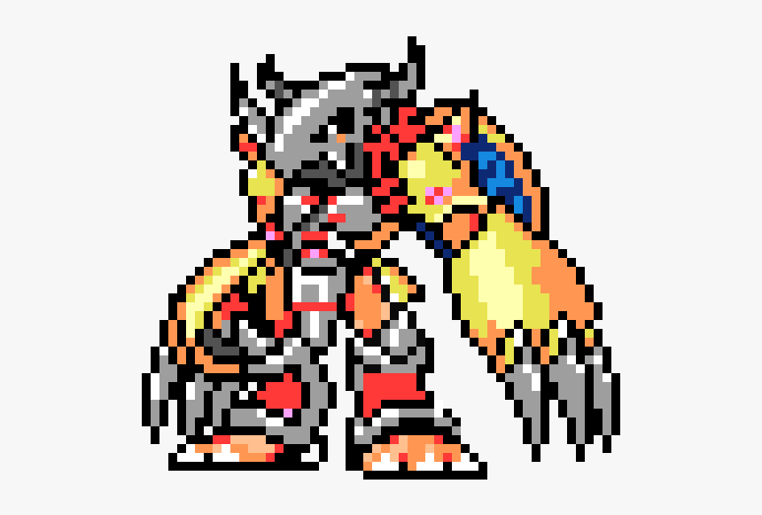 Digimon Pixel Art Wargreymon, HD Png Download , Transparent Png Image ...