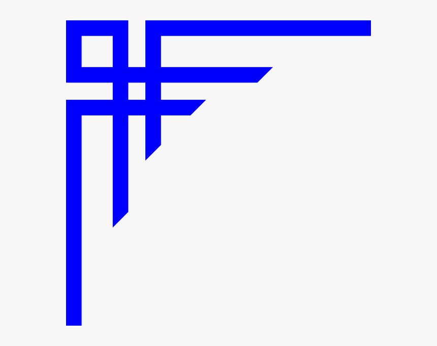Blue Corner Border Design