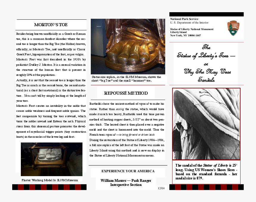 Size Of Statue Of Liberty Toe, HD Png Download , Transparent Png Image ...